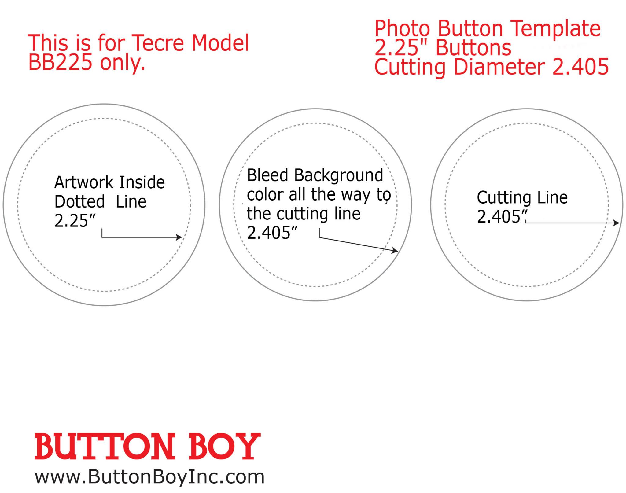 8 2 25 Inch Button Template Perfect Template Ideas